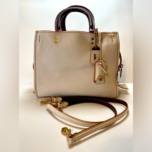 Coach | Bags | Coach Rogue In Chalk White Leather Suede 3way Carry ...